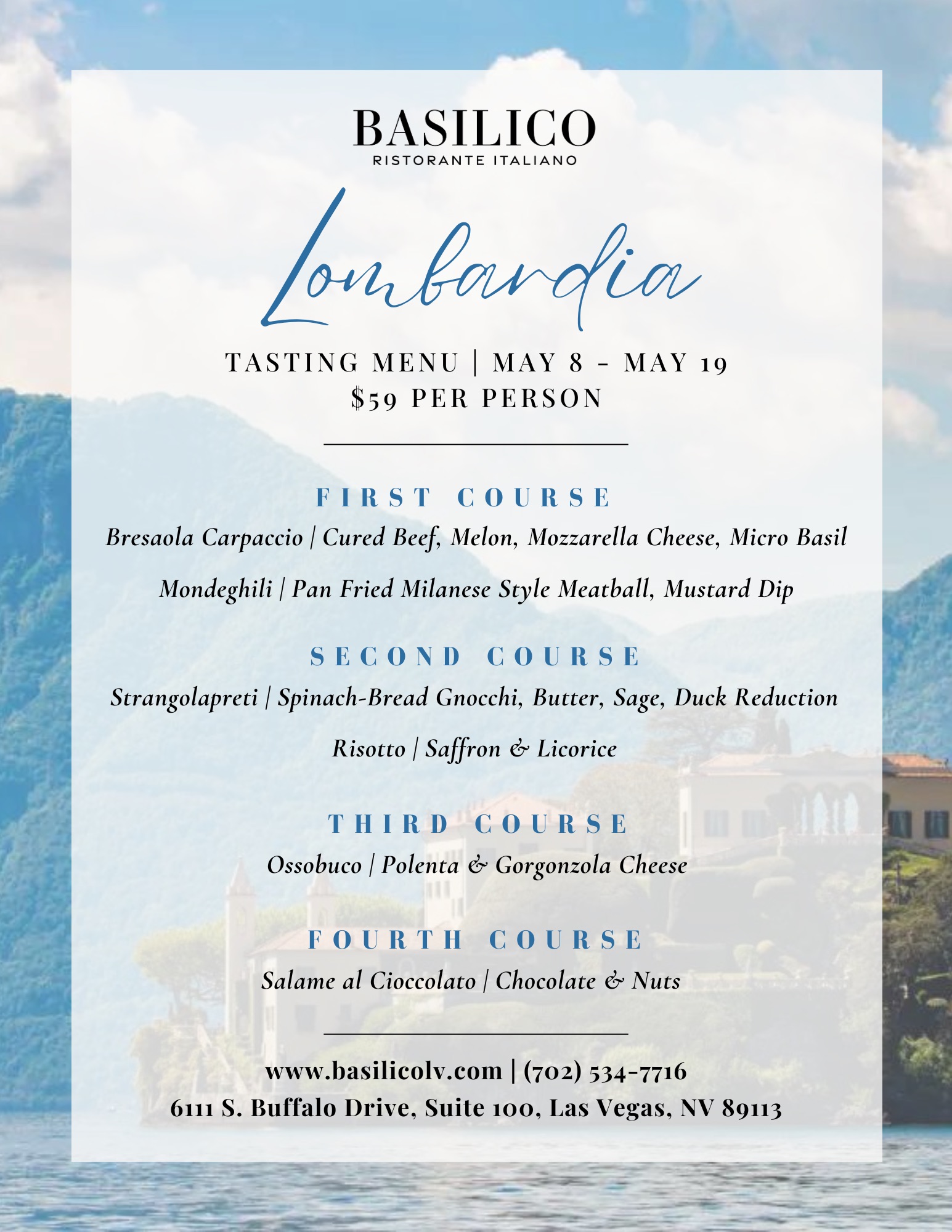 Specials | Basilico Ristorante Italiano