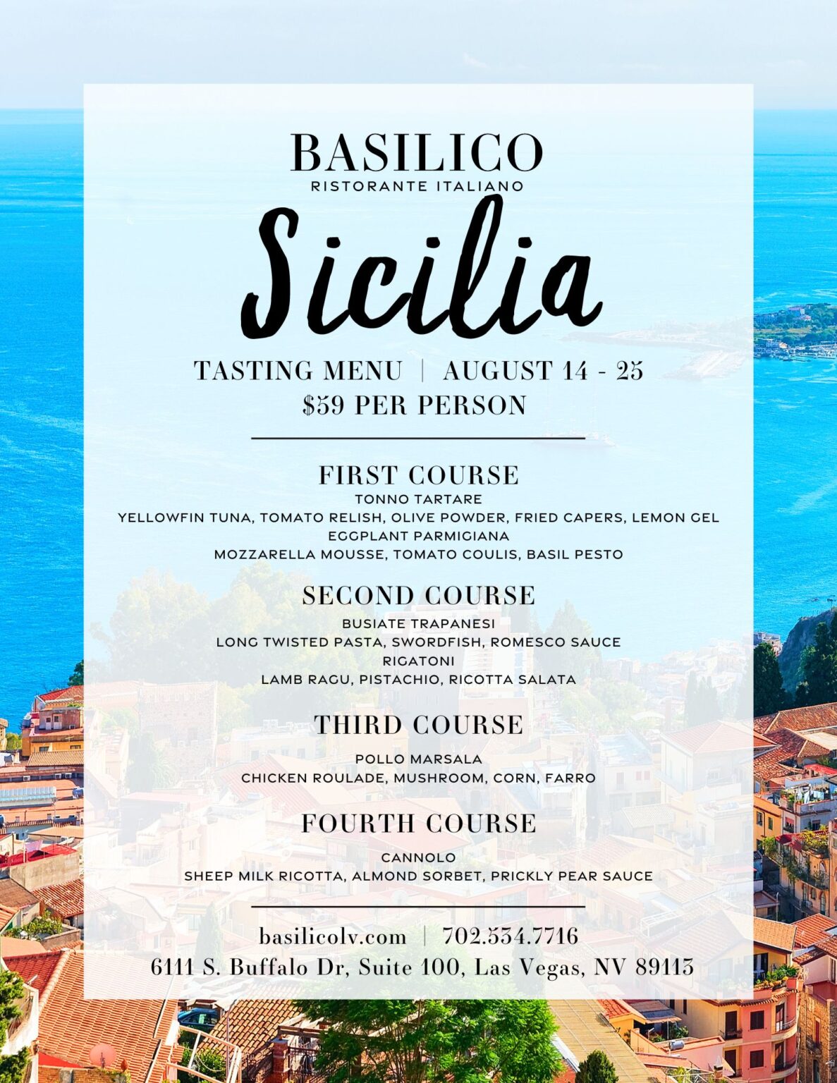 Specials | Basilico Ristorante Italiano